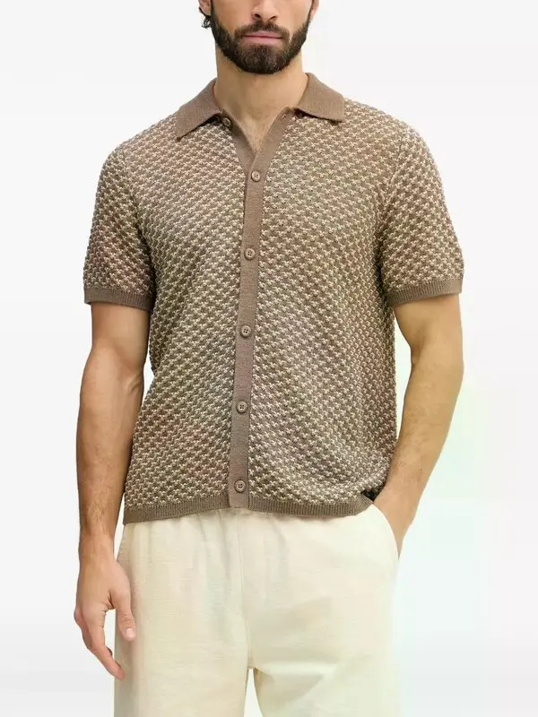 Guess Ryden Geometric-pattern Knit Shirt