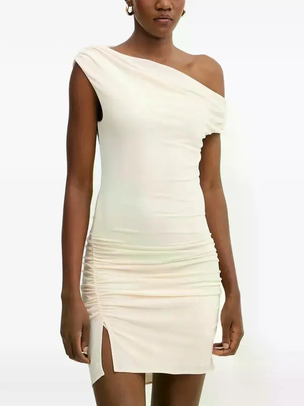 ANIYE BY One-shoulder Ruched Mini Dress - Neutrals
