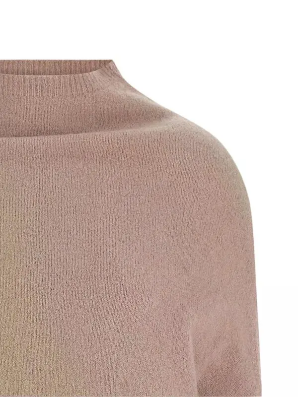 Rick Owens Crater High-neck Cropped Sweater - Neutrals