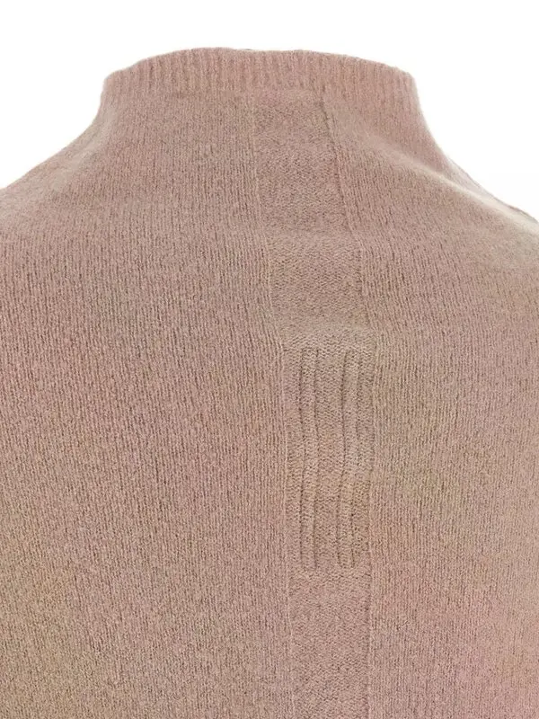 Rick Owens Crater High-neck Cropped Sweater - Neutrals