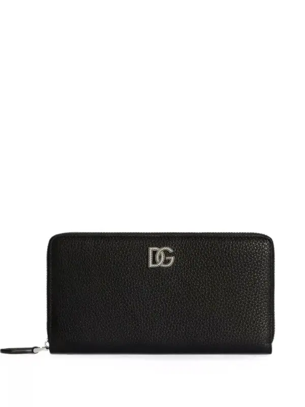 Dolce & Gabbana Calfskin Wallet With Logo - Black