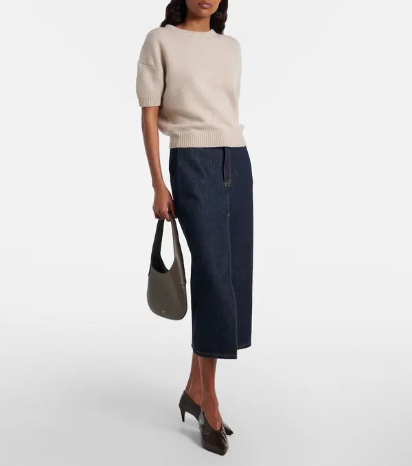 Khaite Benson" Denim Midi Skirt