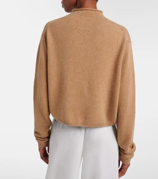 Khaite Annora Wool And Cashmere Cardigan - Beige