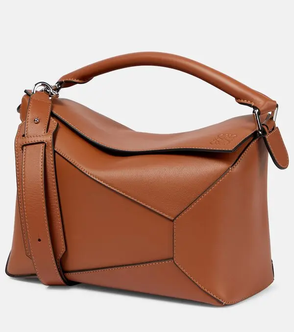 Loewe Puzzle Edge Medium Leather Top-handle Bag - Brown