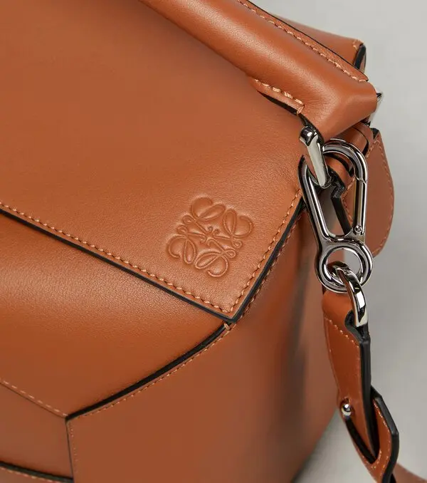 Loewe Puzzle Edge Medium Leather Top-handle Bag - Brown