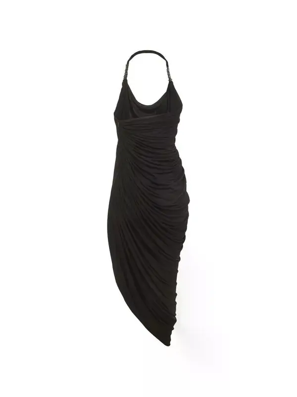 CHATS BY C.DAM One-shoulder Draped Midi Dress