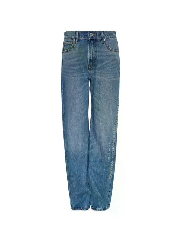Alexander Wang Hotfix Logo Jeans