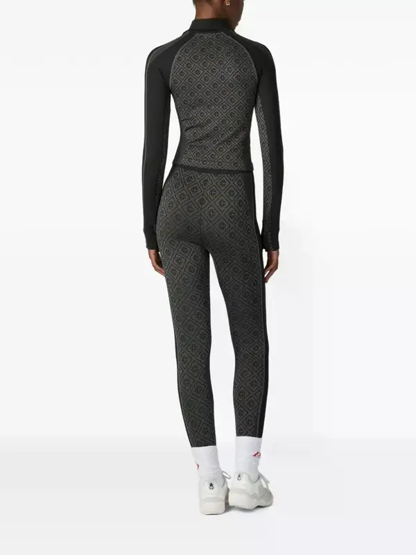 Casablanca Monogram-print Seamless Leggings - Grey