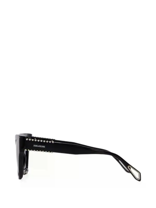 Zadig&Voltaire Stud-embellished Rectangle-frame Sunglasses