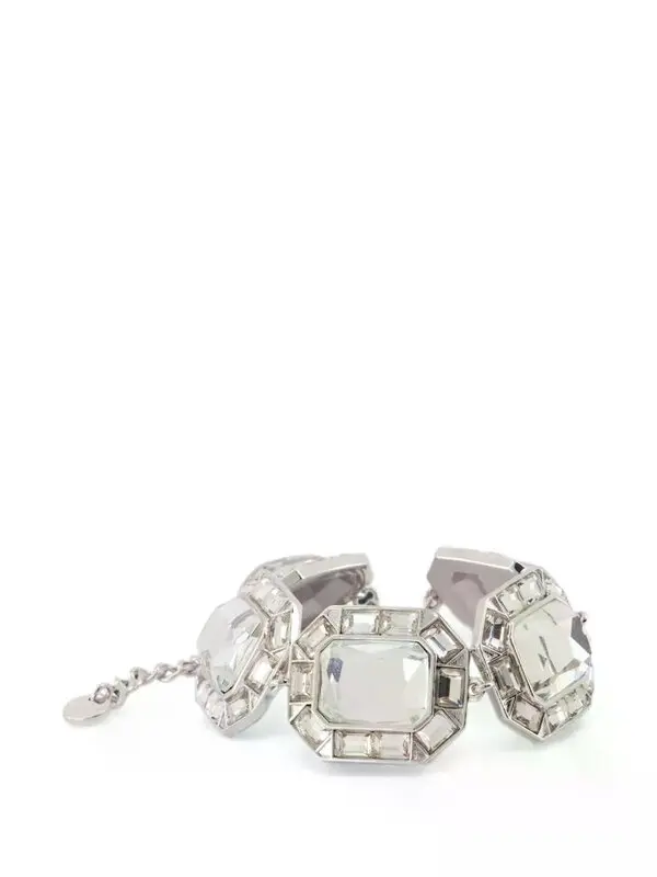 SELF-PORTRAIT Crystal Embellished Chain Bracelet - Silver