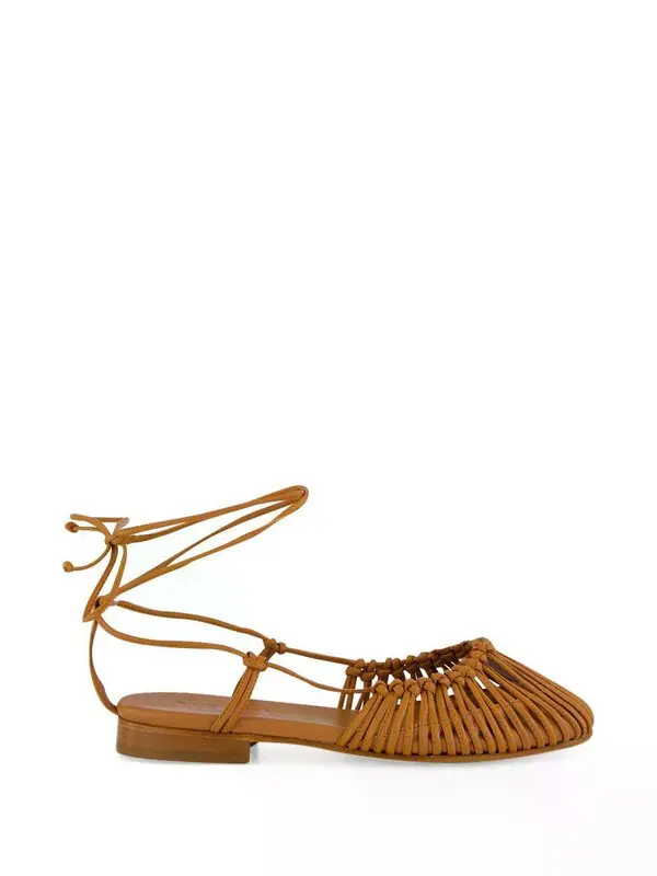 Hereu Mantera Knotted Leather Sandals - Brown