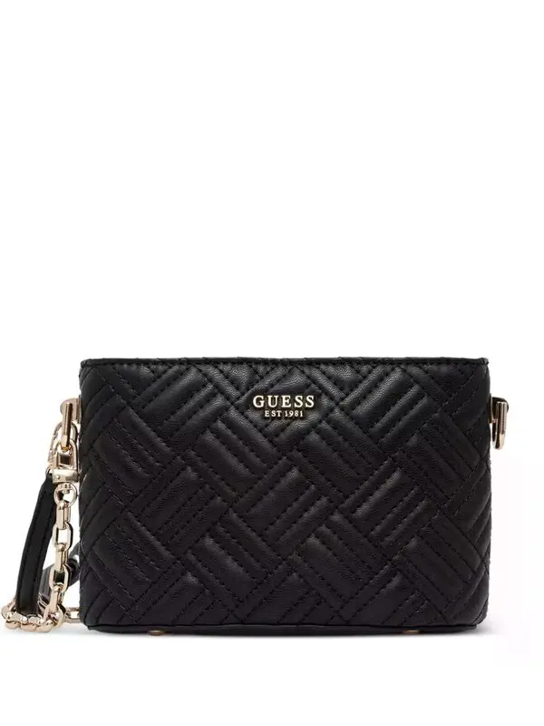 Guess Quilted Finish Shoulder Bag - Black