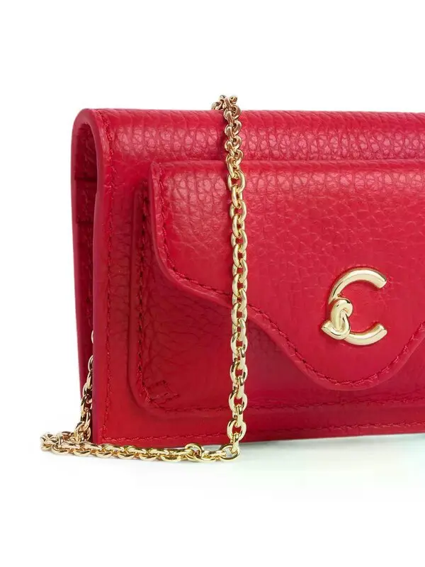 COCCINELLE Small C-me Leather Chain-strap Card Holder