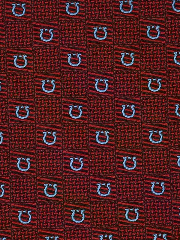 FERRAGAMO Gancini Silk Jacquard Neck Tie - Red