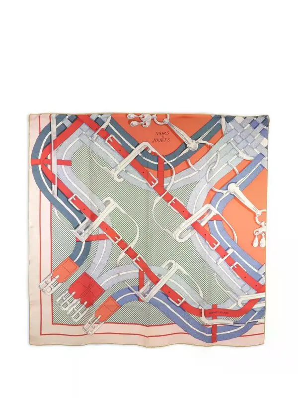 Hermès Mors À Jouets Square-shape Scarf - Orange