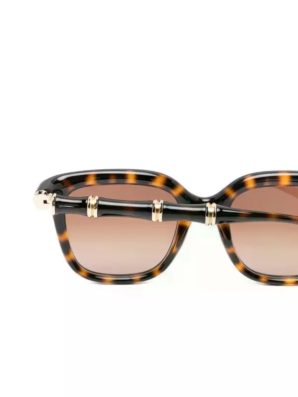 Gucci Bamboo Square-frame Sunglasses - Brown