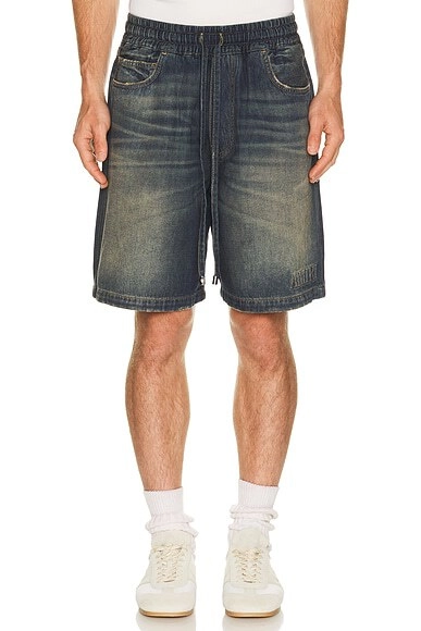 Amiri Drawstring Denim Shorts - Sandstone