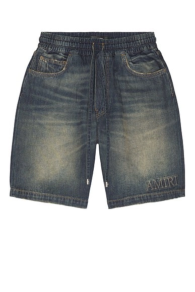 Amiri Drawstring Denim Shorts - Sandstone