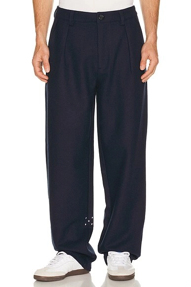 POP TRADING COMPANY Wool Hewitt Suit Pants - Navy