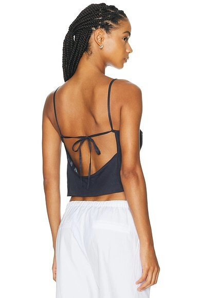 LESET Square Neck Tank Top - Midnight