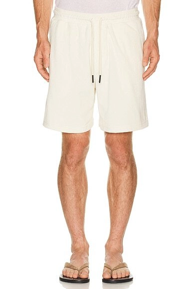 Oas Terrycloth Drawstring Shorts - Cream