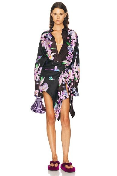 Attico Floral Silk Shirt