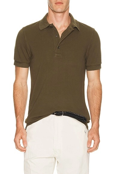 TOM FORD Lyocell Piquet Polo - Teak