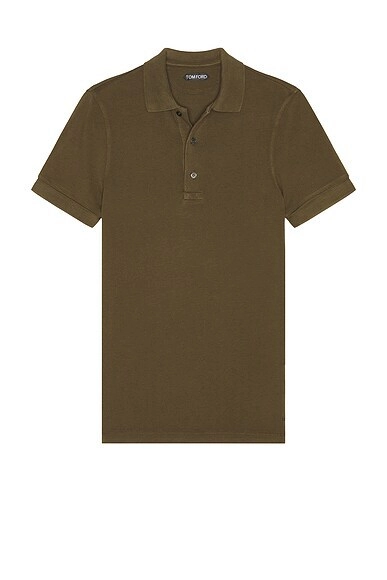 TOM FORD Lyocell Piquet Polo - Teak