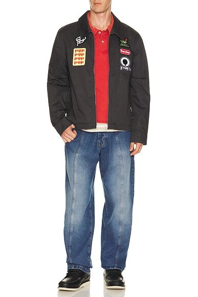 POP TRADING COMPANY Full Zip Worker Jacket - Anthracite
