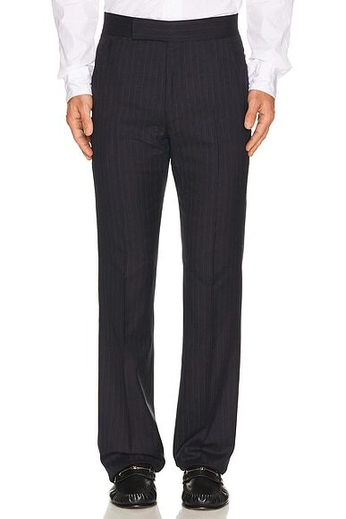 TOM FORD Clear Cut Herringbone Stripe Suit - Navy