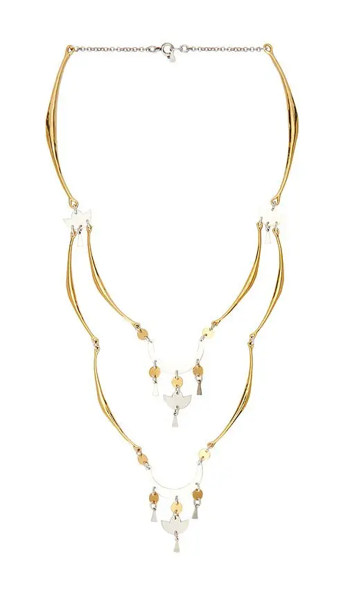 Isabel Marant Étoile Two-tone Charm Necklace - Metallic Gold