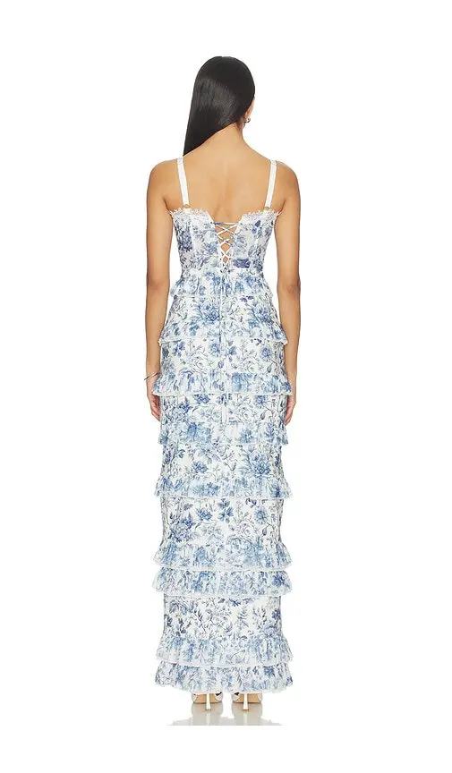 V. CHAPMAN Cassia Gown - Blue