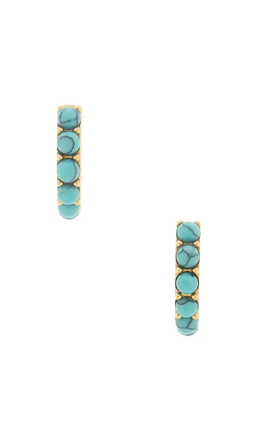 PETIT MOMENTS Turquoise Stone Huggies