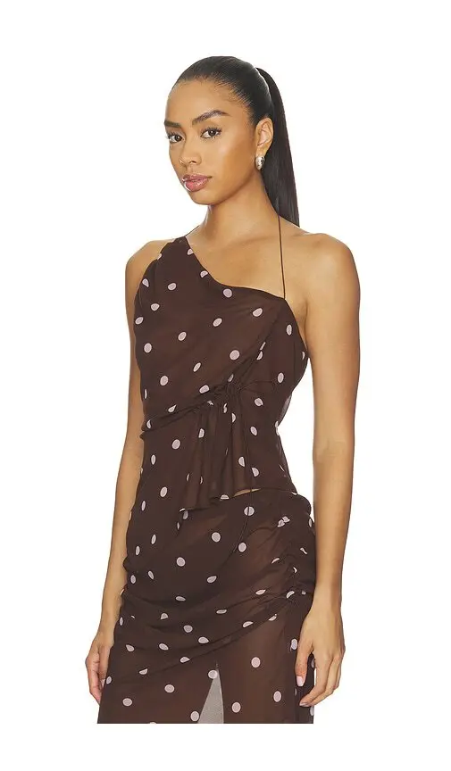 L'academie Ramona Halterneck Top - Brown