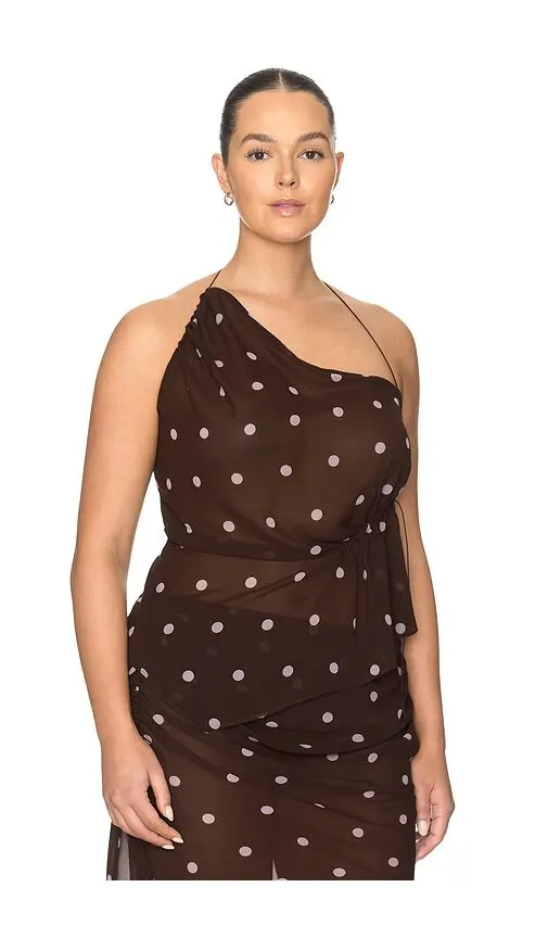 L'academie Ramona Halterneck Top - Brown