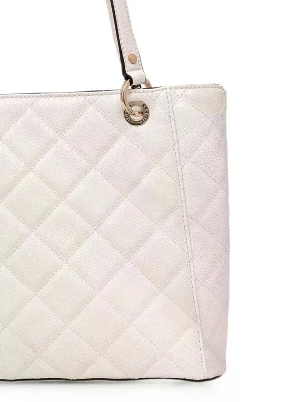 Guess Libby Quilted Tote Bag - Neutrals