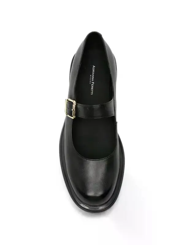 ADRIANNA FERETTI Buckle-strap Leather Pumps