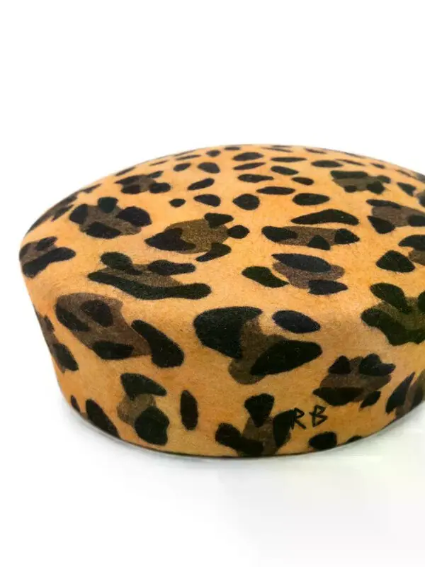 Ruslan Baginskiy Leopard Print Beret