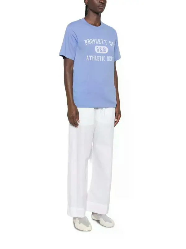 SPORTY & RICH Logo Print T-shirt - Blue