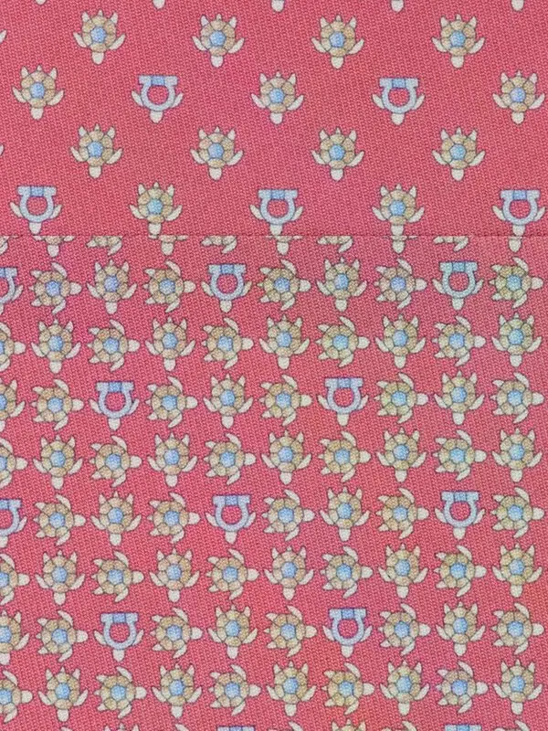 FERRAGAMO Printed Silk Twill Neck Tie - Pink