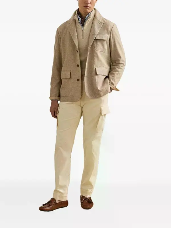 Ralph Lauren Purple Label Textured Flapped Pocket Jacket
