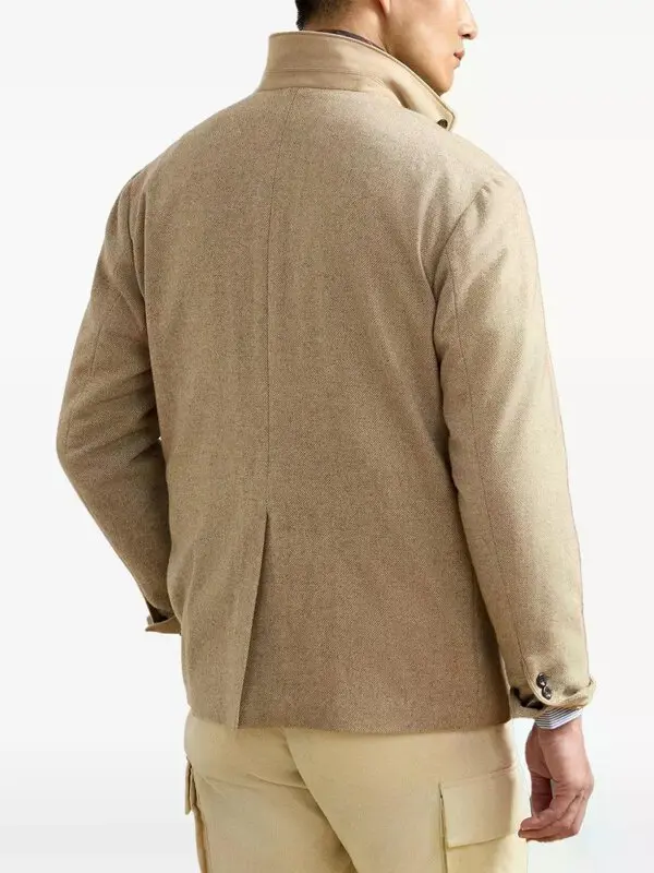 Ralph Lauren Purple Label Textured Flapped Pocket Jacket