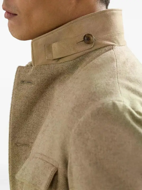 Ralph Lauren Purple Label Textured Flapped Pocket Jacket