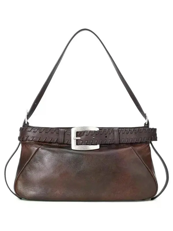 Staud Brooklyn Leather Shoulder Bag - Brown