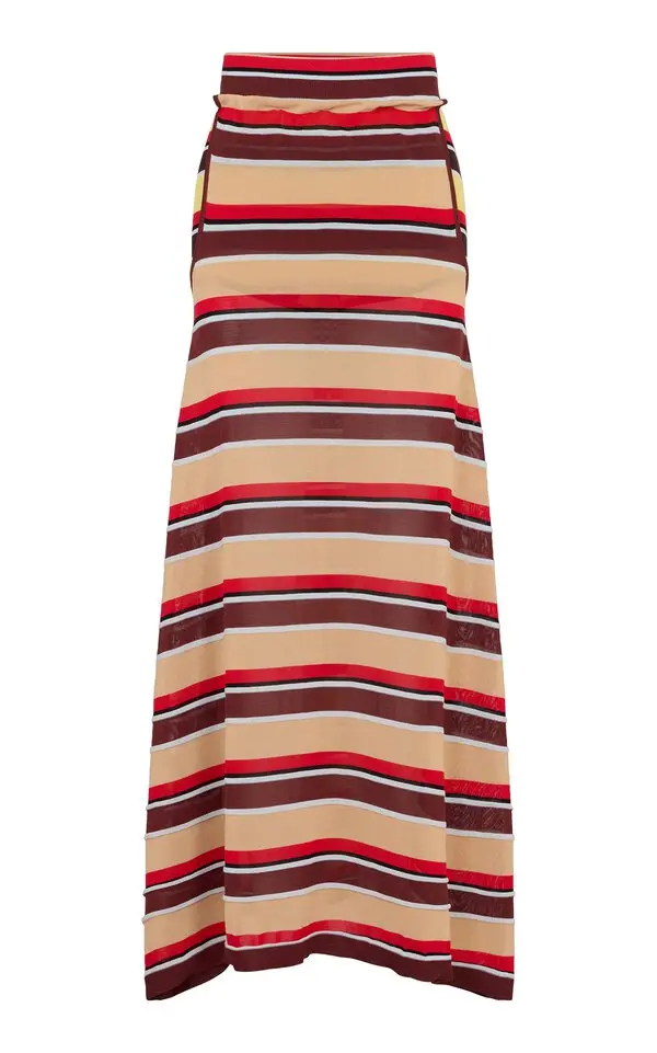 Rabanne Striped Maxi Skirt - Multi