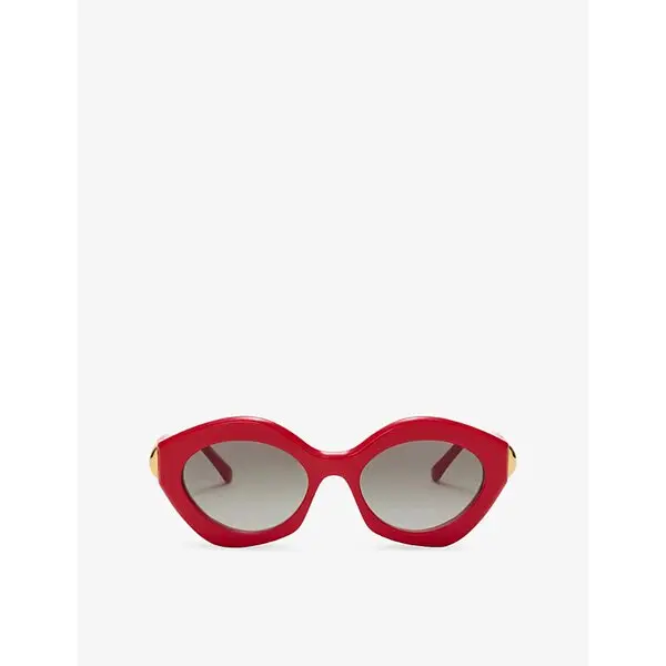 Loewe Acetate Cat Eye Sunglasses - Ruby