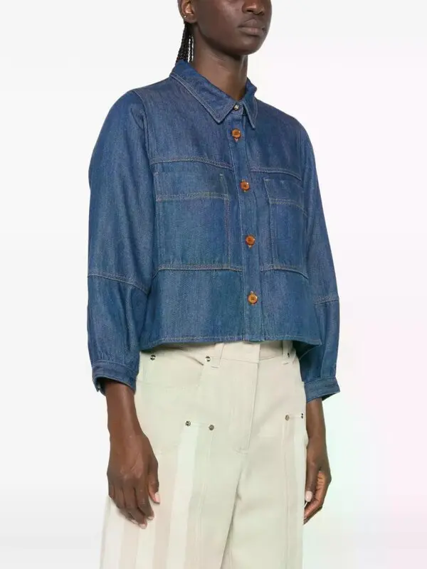 SESSUN Contrast-stitched Denim Jacket