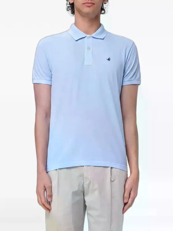 BROOKSFIELD Logo-embroidered Polo Shirt - Blue