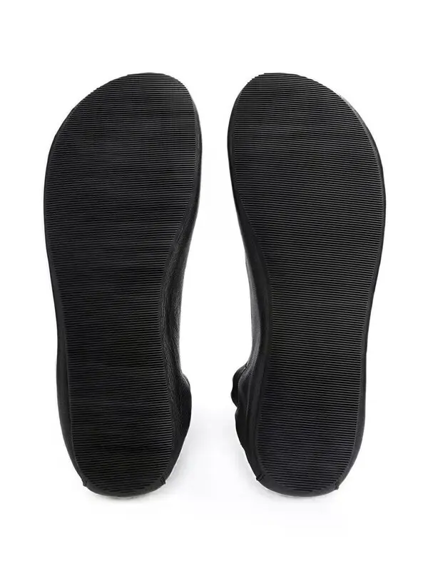 GROUNDIES Elasticated Leather Ballet Flats