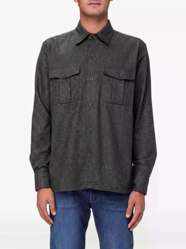 BROOKSFIELD Button-up Wool Shirt - Grey